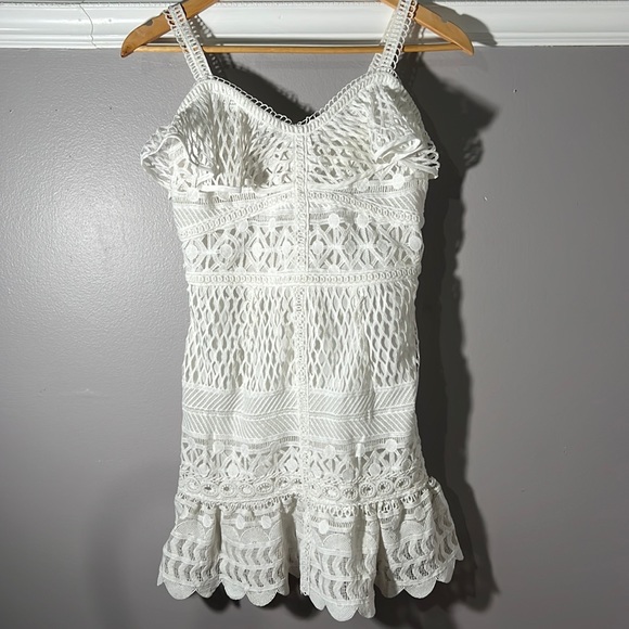 J.O.A. | Dresses | Joa Just One Answer Small White Lace Mini Dress ...